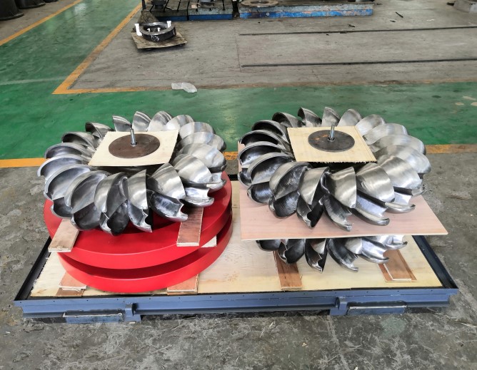 Small Flow Turbine Pelton Wheel Runner 800KW Vertical Horizontal